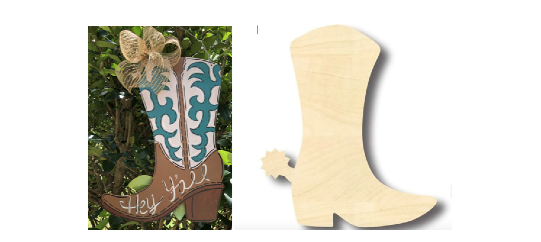 Cowboy Boot Woodburning Wall Hanging - Long X Arts Foundation
